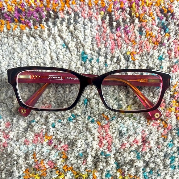 Coach | Accessories | Coach Tortoiseshell And Pink Glasses | Poshmark